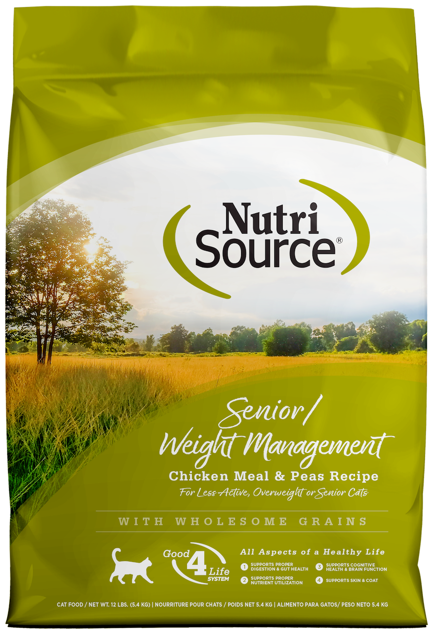 NutriSource Senior & Weight Management Cat Recipe 12lb – Brookside ...