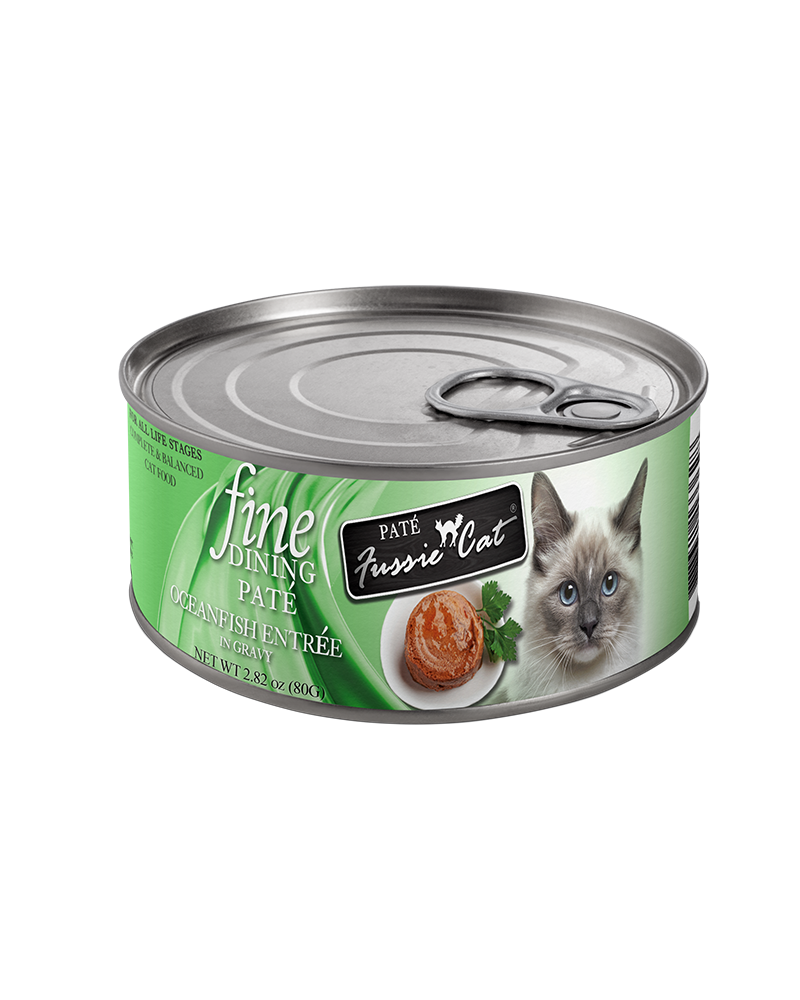 Fussie Cat Fine Dining Pate Oceanfish Wet Cat Food 2.8oz – Brookside ...