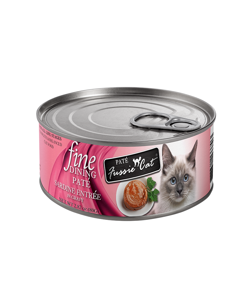 Fussie Cat Fine Dining Pate Sardine Wet Cat Food 2.8oz – Brookside ...