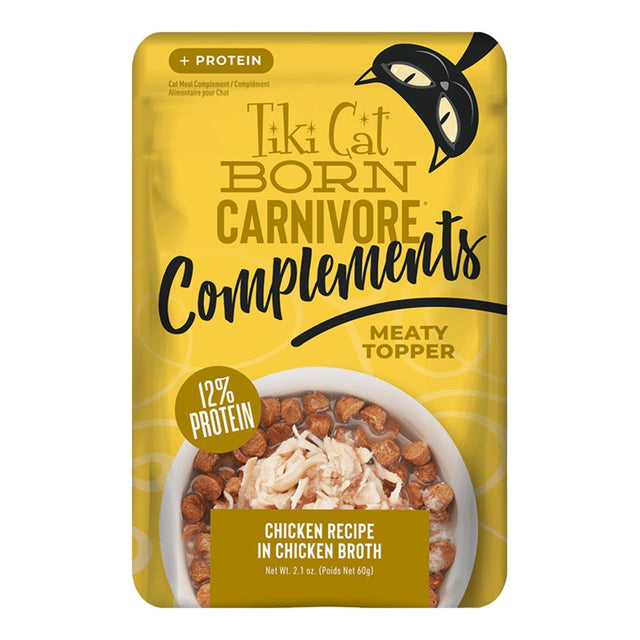 Tiki Cat Born Carnivore Complements Chicken Wet Cat Food Pouch 2.1oz ...