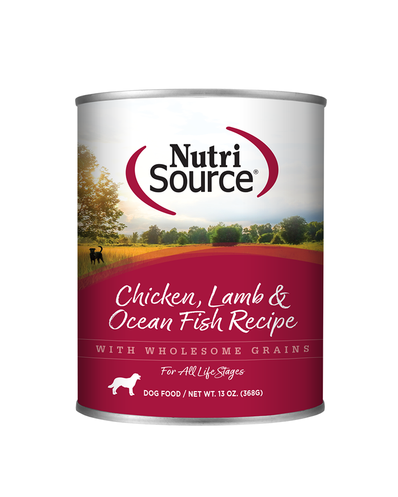 NutriSource Chicken, Lamb & Fish Wet Dog Food 13oz – Brookside Barkery ...